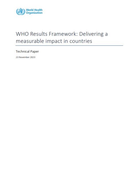 Who Results Framework Delivering A Measurable Impact In Countries