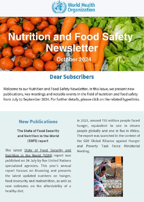 Nutrition and Food Safety News - October 2024