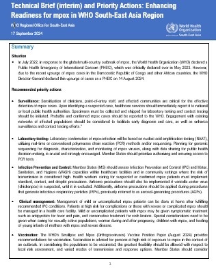 Technical Brief (interim) and Priority Actions: Enhancing Readiness for ...
