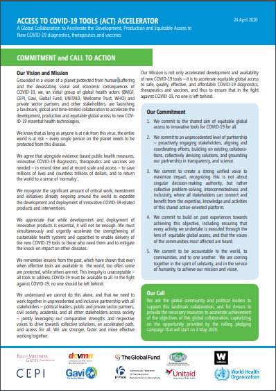 Global leaders unite to ensure everyone everywhere can access new ...