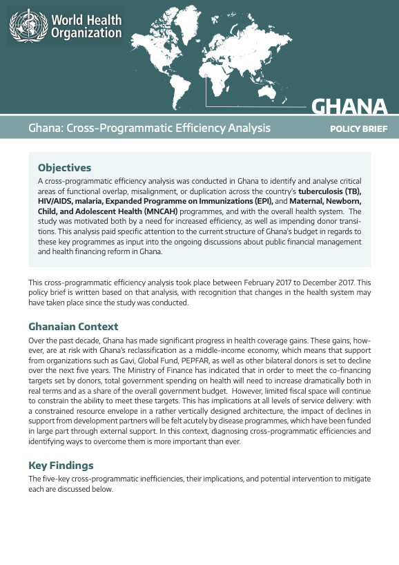 Ghana: Cross-Programmatic Efficiency Analysis