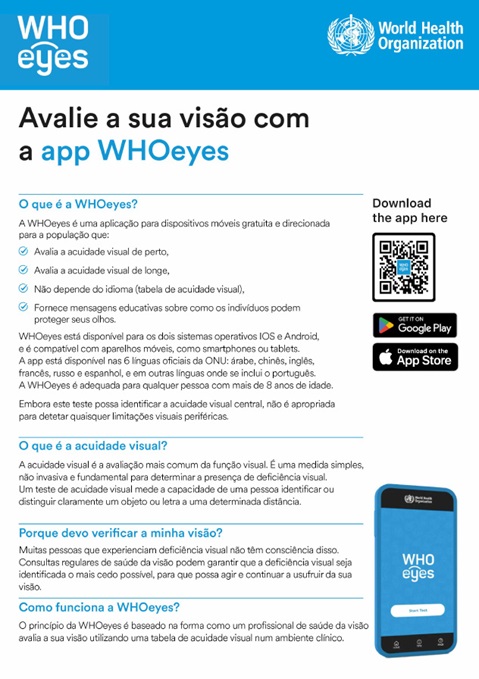 Avalie a sua visão corn a app WHOeyes