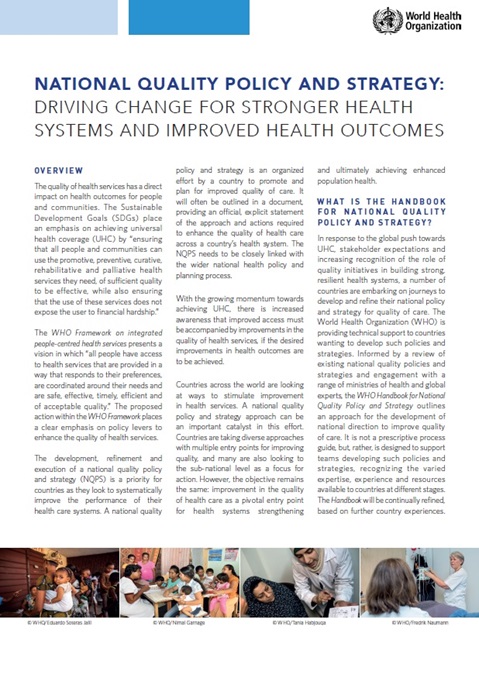 National quality policy and strategy: driving change for stronger ...