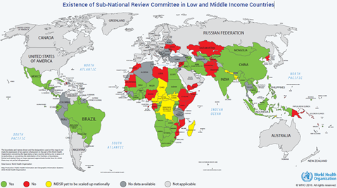 MDSR: Existence of a sub national review committee