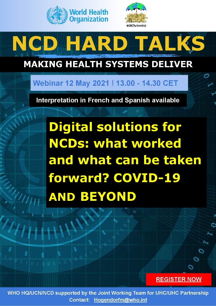 NCD Hard Talks Webinar: Digital solutions for NCDs: what worked and what can be taken forward ...