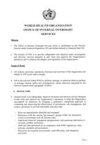 Office of Internal Oversight Services
