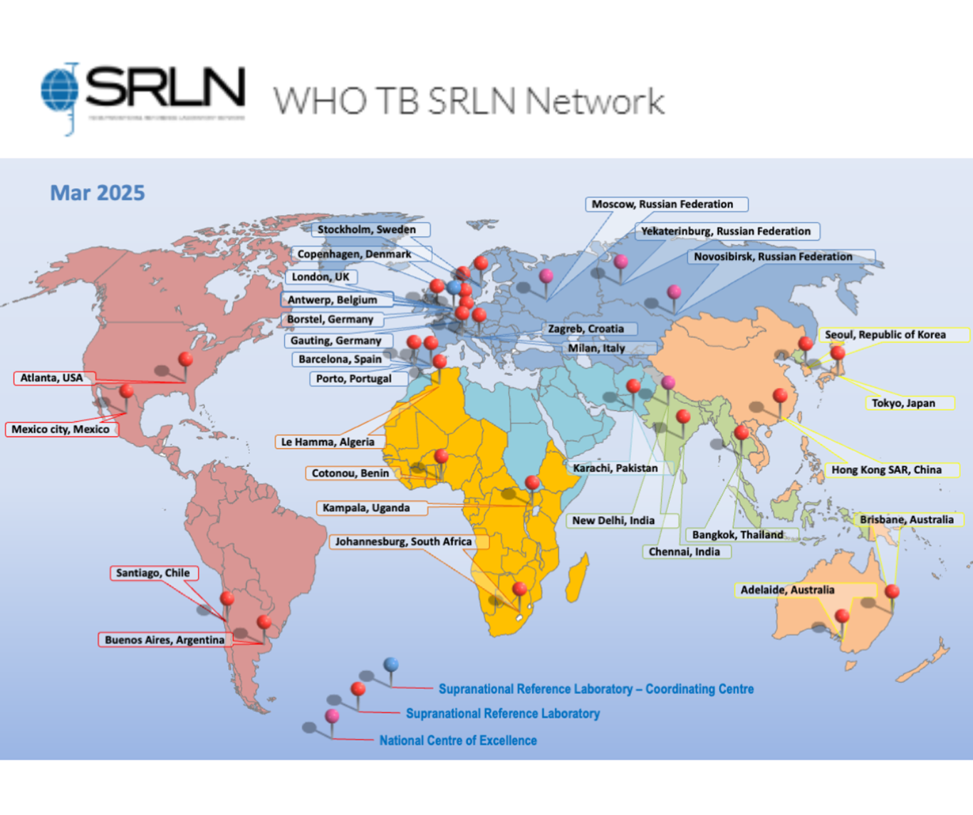 WHO TB Supranational Reference Laboratory Network (SRLN)