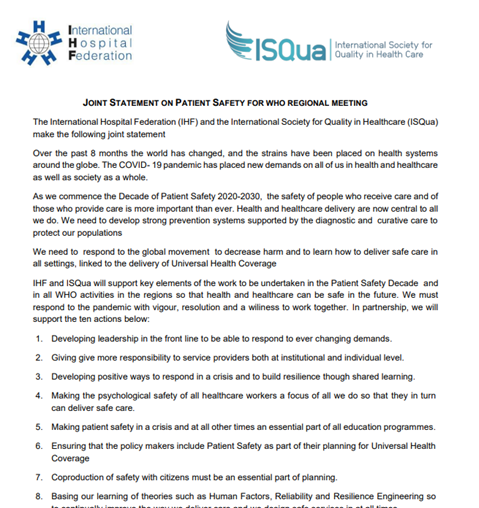 World Federation of Occupational Therapists Statement 14-15 September ...